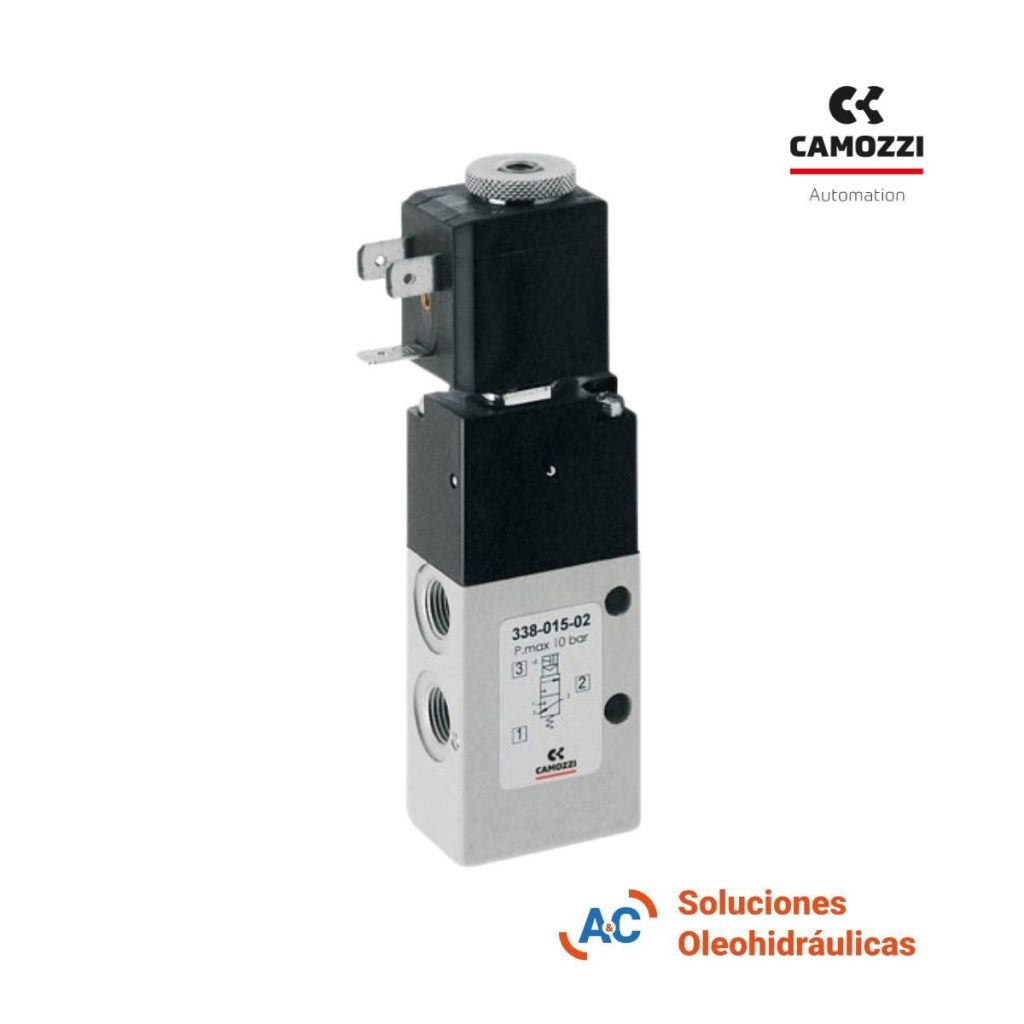 Electroválvula Neumática 3/2 NC R1/8 338-015-02 Camozzi - 5281 - AyC ...