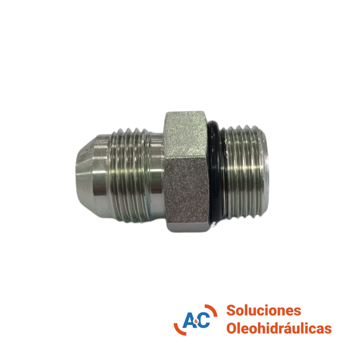 Adaptador recto MF 1" 3/16 JIC - MF 1" 5/16 O'ring - 748-12-14 A&C ...
