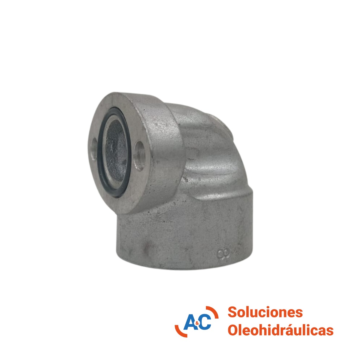 CODO ALUMINIO 2 FIJACIONES R 1" NPT - E/C 51mm - 70350 - A&C Soluciones