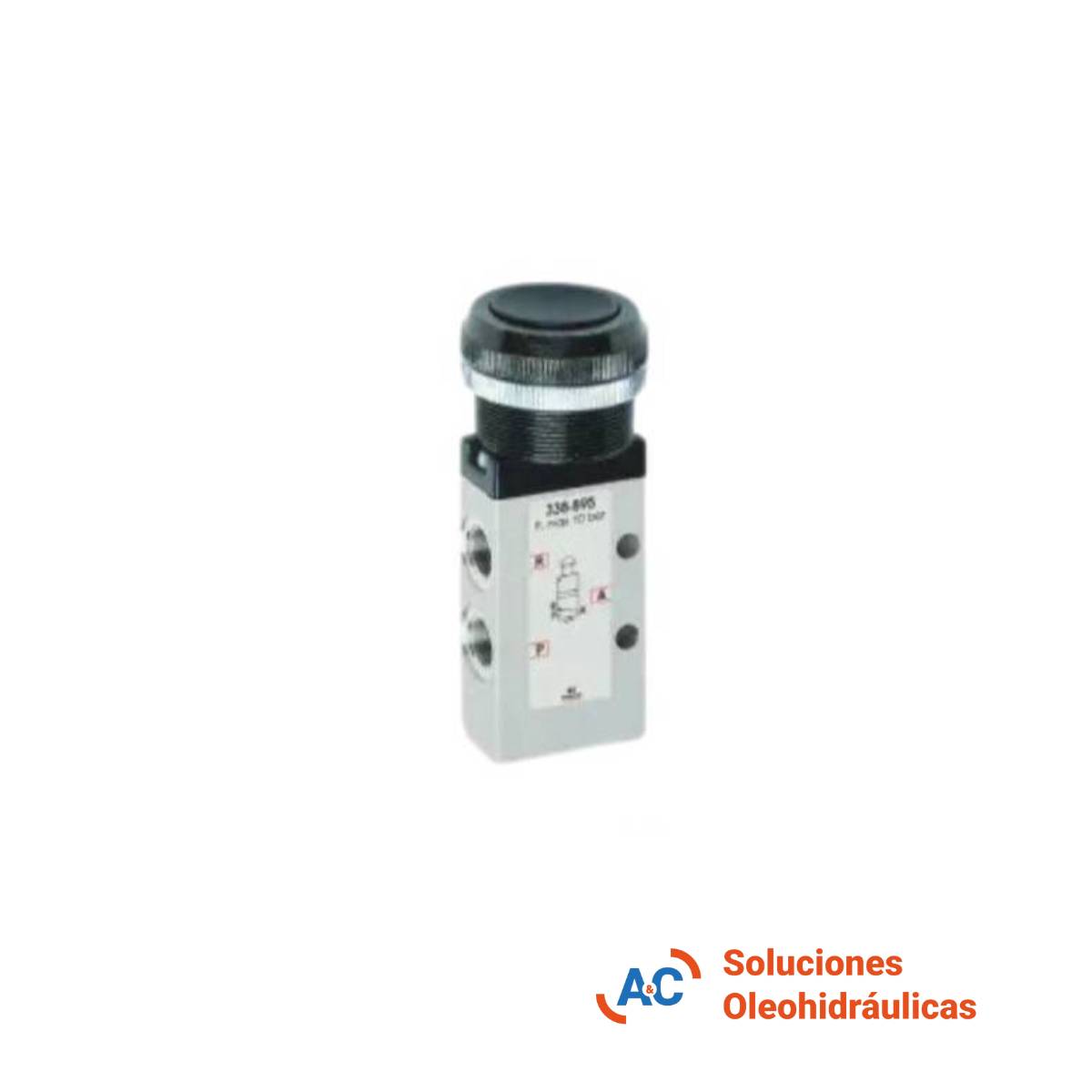 Válvula de accionamiento a palanca - 5/3 centro abierto- Monoestable ...