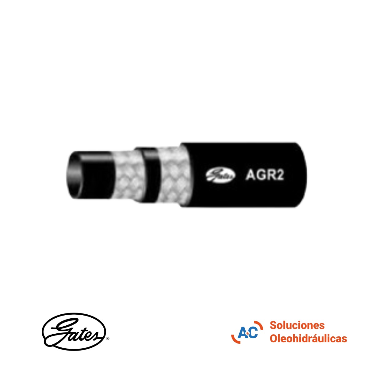 Manguera hidráulica R2 3/8" - WP 330 BAR - GATES - R2-3/8-GATES - A&C ...