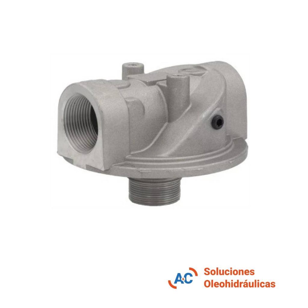 Base portafiltro retorno 3/4" bspp para filtro 3/4"bsp con by pass ...
